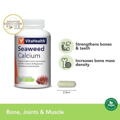 VITAHEALTH Organic Seaweed Calcium 1000 60 Tablets | Vitamins ...