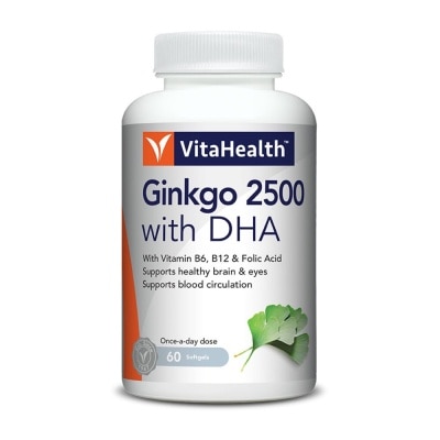 VITAHEALTH Ginkgo 2500 with DHA 60s | Vitamins & Supplements | Watsons ...