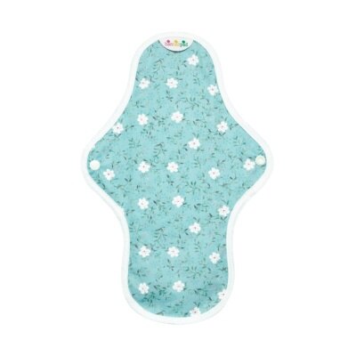 HANNAHPAD Organic Cotton Cloth Pad Medium Edelweiss Blue (with Wings ...