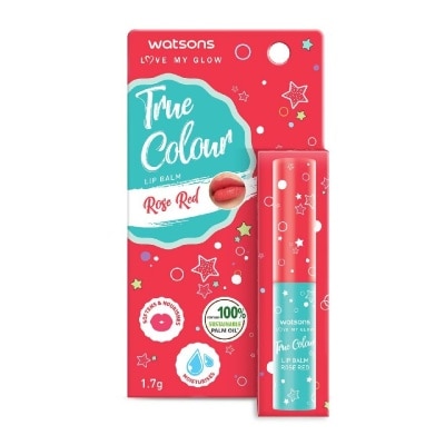 WATSONS True Colour Lip Balm Rose Red (Softens And Nourishes) 1.7g ...