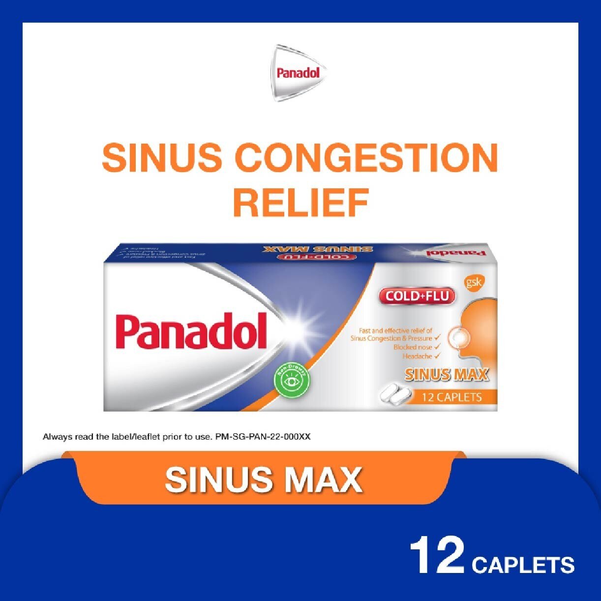 PANADOL Sinus Max Caplet Relieve Blocked Nose Headache 12s Allergies Watsons Singapore