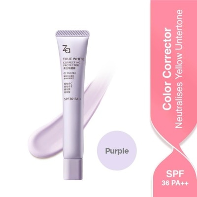 ZA True White Correcting Protector (02 Purple) Spf36 Pa++ 35g | Face ...