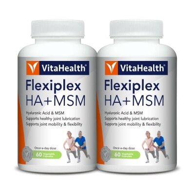 VITAHEALTH Flexiplex HA+MSM Vegetable Capsule Twinpack (For Joint Pain ...