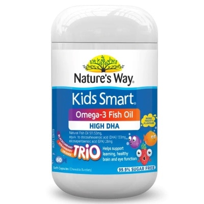 NATURES WAY Kids Smart Omega-3 Fish Oil Trio 60s | Vitamins ...