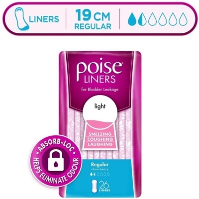 POISE Liner Regular 19cm 26s | Feminine Care | Watsons Singapore
