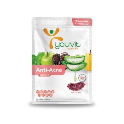 YOUVIT Anti-Acne Mulberry Mint Gummy (Natural Ingredients & For ...