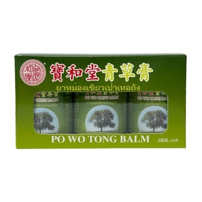 PO WO TONG Herbal Balm (Relieve Pain + Dispel Wind) 50g x 3s | Fever ...