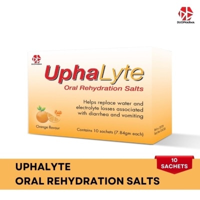 UPHALYTE Oral Rehydration Salts Orange Flavour Sachet (Helps Replace ...