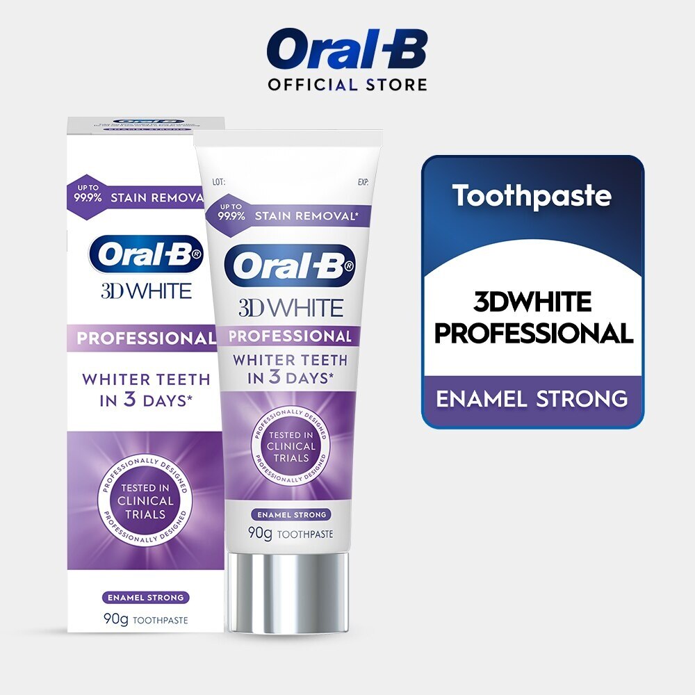 ORAL B 3D White Professional Enamel Strong Whitening Toothpaste 90g Oral Watsons Singapore
