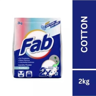 FAB Laundry Powder Cotton 2 kg | Household | Watsons Singapore
