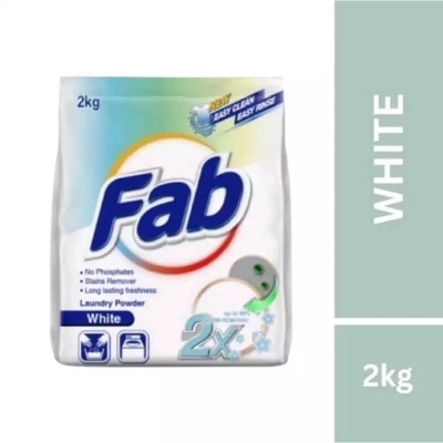 FAB Laundry Powder White 2 kg | Household | Watsons Singapore