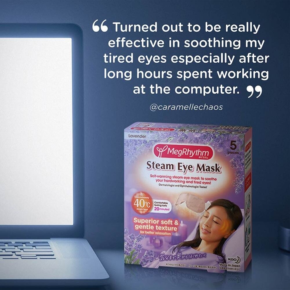 MEGRHYTHM Self Warming Steam Eye Mask Lavender Relieve Eye Fatigue 5s Eye Care Watsons Singapore