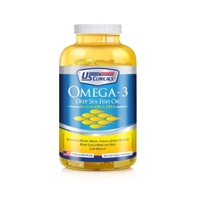 US CLINICALS Omega-3 Deep Sea Fish Oil 300's | Vitamins & Supplements ...