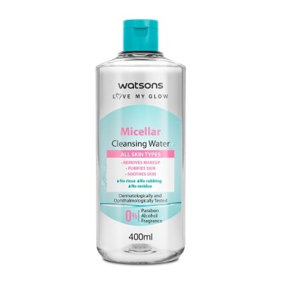 WATSONS Micellar Cleansing Water (For All Skin Types, No Rinse, Free ...