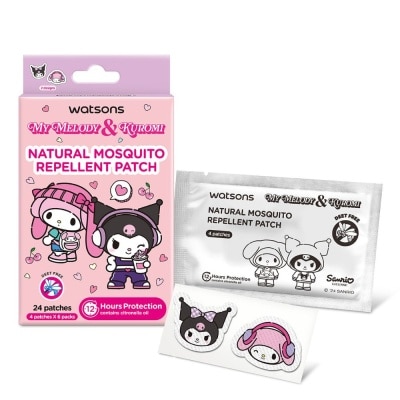WATSONS Sanrio My Melody & Kuromi Natural Mosquito Repellent Patch 24s ...