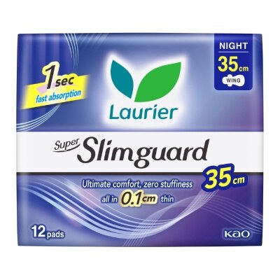 LAURIER Super Slimguard Night Wing Sanitary Pad 35cm 12s | Feminine ...