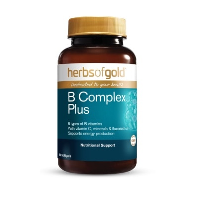 HERBS OF GOLD B-Complex Plus Softgel (For Energy Production & Fatigue ...