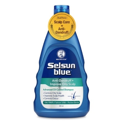 SELSUN Blue Advanced Oil Control Anti-Dandruff & Scalp Care Shampoo ...