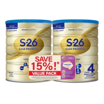 WYETH S26 GOLD Promise Growing Up Milk Stage 4 Packset 1600g x 2s ...
