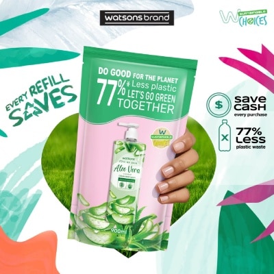 WATSONS Aloe Vera Scented Cream Body Wash Refill Pack 900ml | Body ...