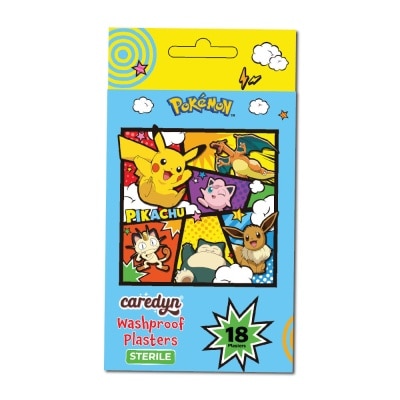 CAREDYN Pokemon Washproof Plasters Sterile Sheets 18s | First Aid ...