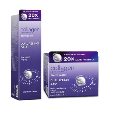 COLLAGEN BY WATSONS Dual Retinol Day & Night Cream Bundle Set 1s ...