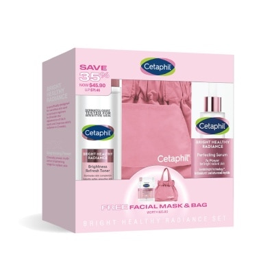 CETAPHIL Bright Healthy Radiance Set With Free Facial Mask & Bag 1s ...